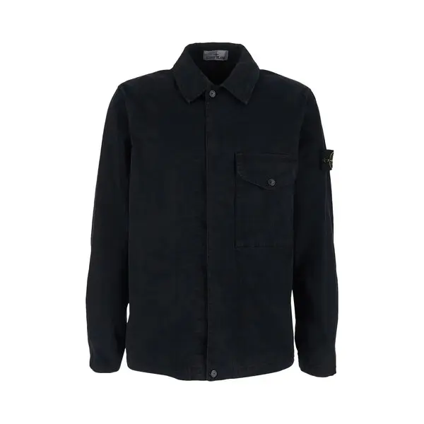 Stone Island Basic Shirt Coat - Black