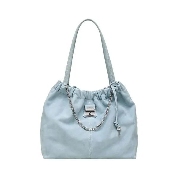 Marc Jacobs Suede Cristina Tote Bag Mist - Blue
