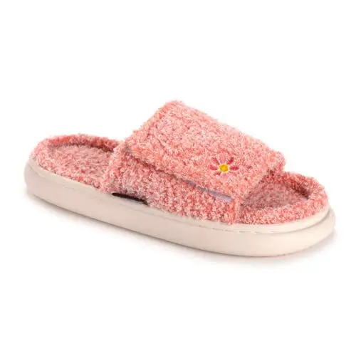 MUK LUKS Gael Slide Slipper - Peach Daisy