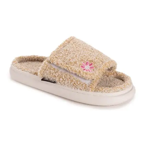 MUK LUKS Gael Slide Slipper - Tan Daisy