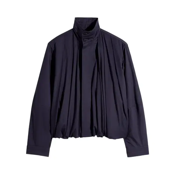 LEMAIRE Soft Pleated Blouson 'ink - Blue