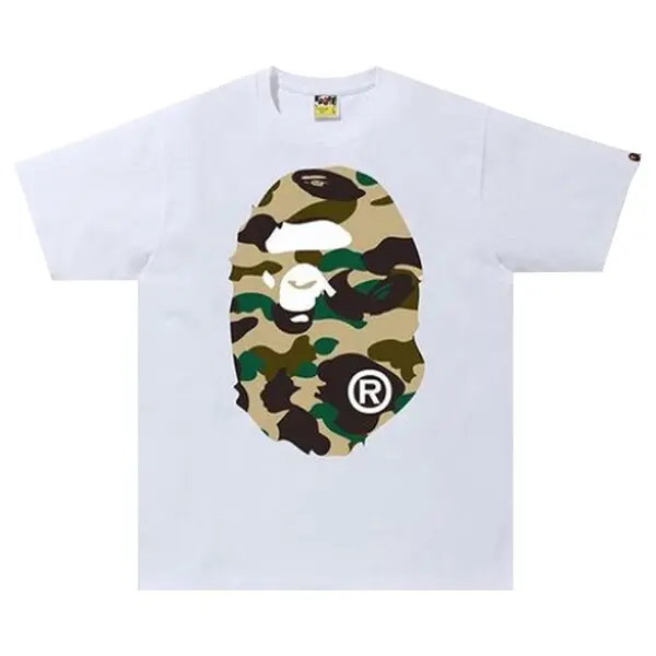 A BATHING APE 1st Camo Big Ape Head Tee - White