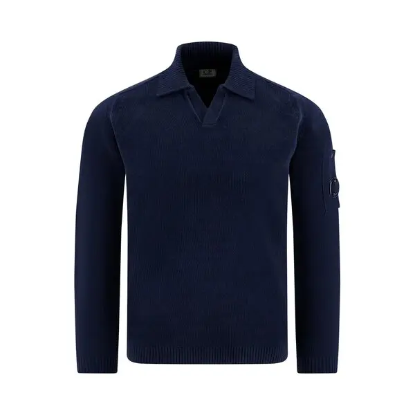 C.P. COMPANY Cotton Chenille Polo Sweater