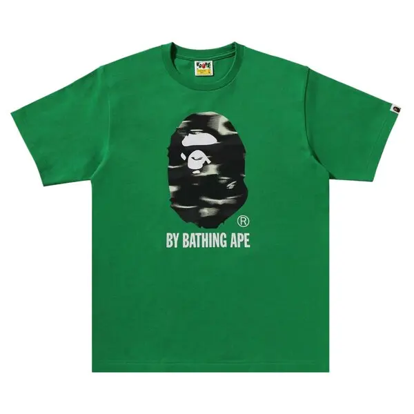 A BATHING APE Screen Camo Bathing Ape Tee - Green