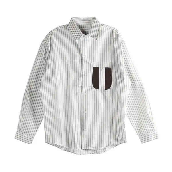KIKO KOSTADINOV Double Stripe Veca Panelled Shirt - Tan