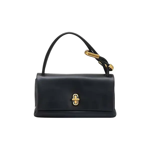 Marc Jacobs The Mini Dual Top Handle Leather Bag - Black