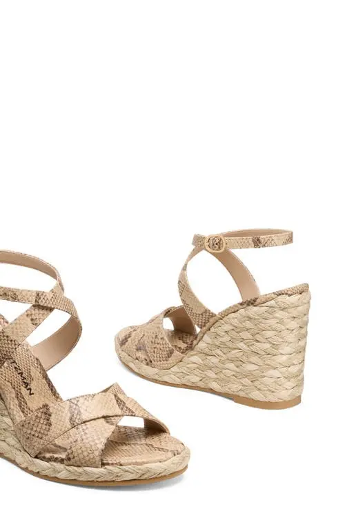 STUART WEITZMAN Alyssa Ankle Strap Wedge Sandal