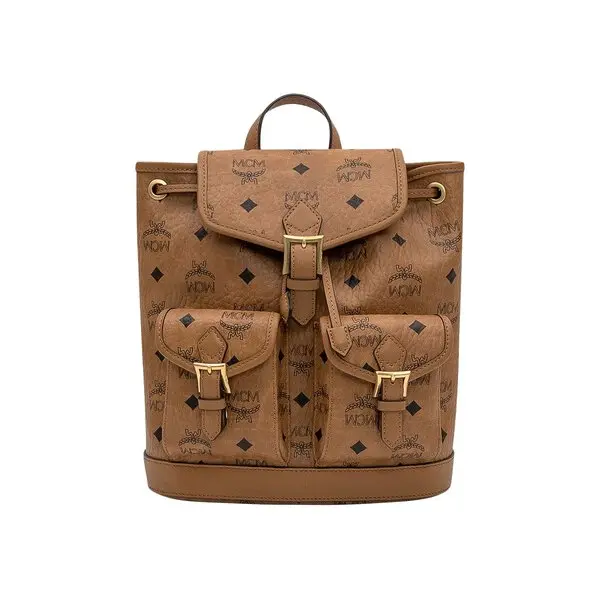 Mcm Aren Vi Mini Backpack 'cognac - Tan
