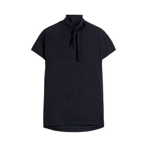 LEMAIRE Short-sleeve Foulard Top - Black