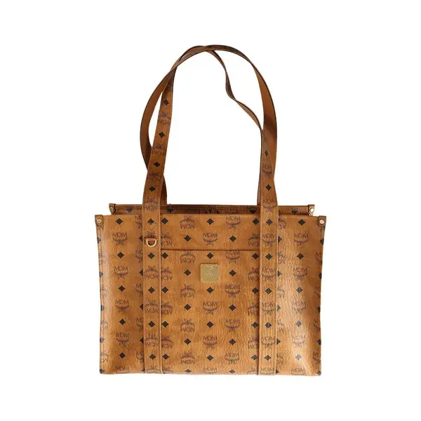 Mcm Aren Vi Large Tote Bag 'cognac - Tan