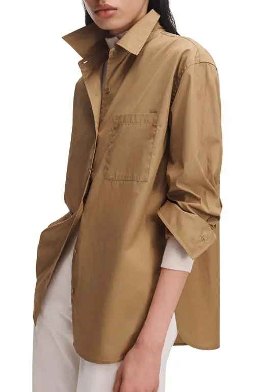 Rag & Bone Cotton Poplin Button-up Shirt - Gold