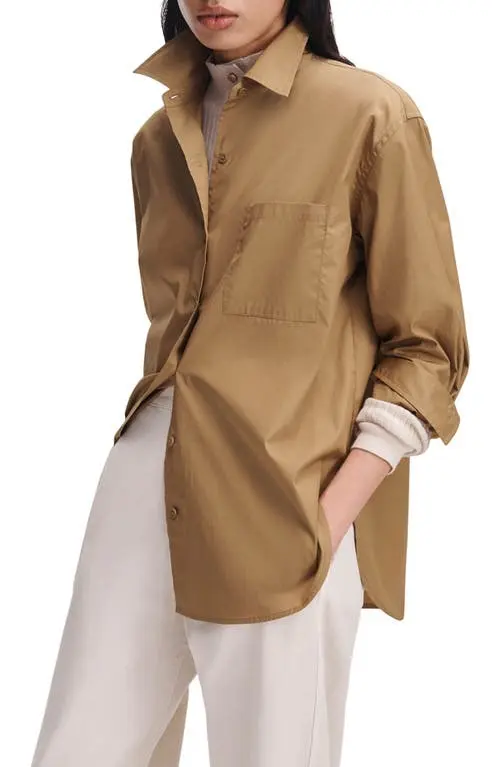 Rag & Bone Cotton Poplin Button-up Shirt - Gold