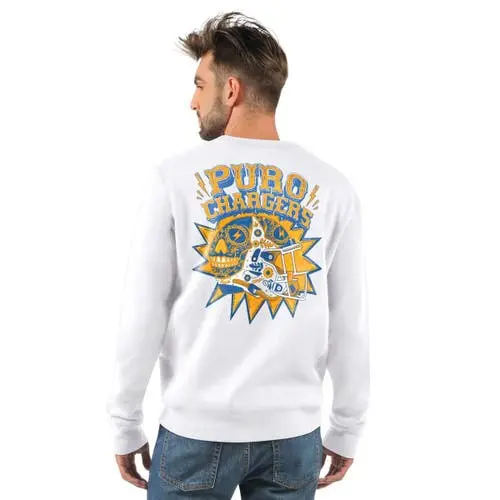 STARTER Los Angeles Chargers Classic Puro Crew Neck Sweatshirt By - White