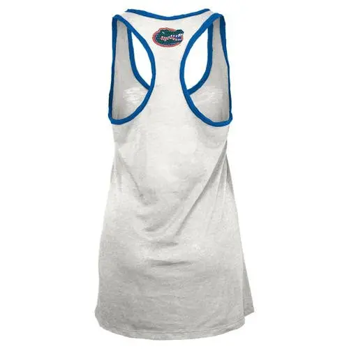 PRESSBOX Royal Florida Gators Tracy Racerback Burnout Tank Top