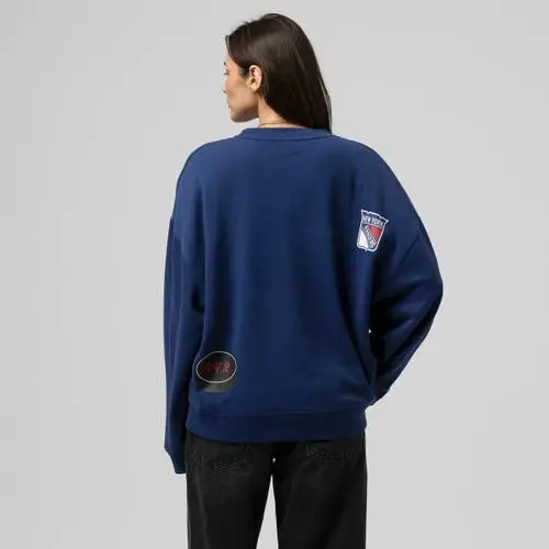 Mitchell & Ness New York Rangers Vintage Crewneck Sweatshirt - Blue