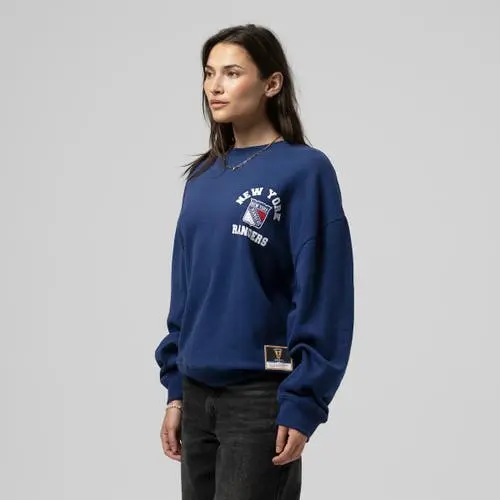Mitchell & Ness New York Rangers Vintage Crewneck Sweatshirt - Blue