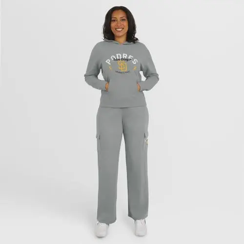 WEAR BY ERIN ANDREWS San Diego Padres Waffle-knit Hoodie & Lounge Pant Set - Gray