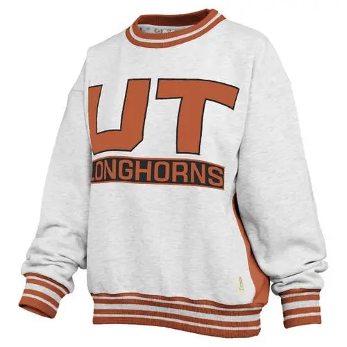 PRESSBOX Texas Longhorns Endzone Crewneck Sweatshirt