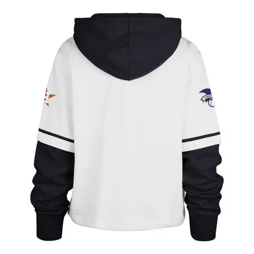 '47 47 Houston Astros Trifecta Shortstop Cropped Pullover Hoodie