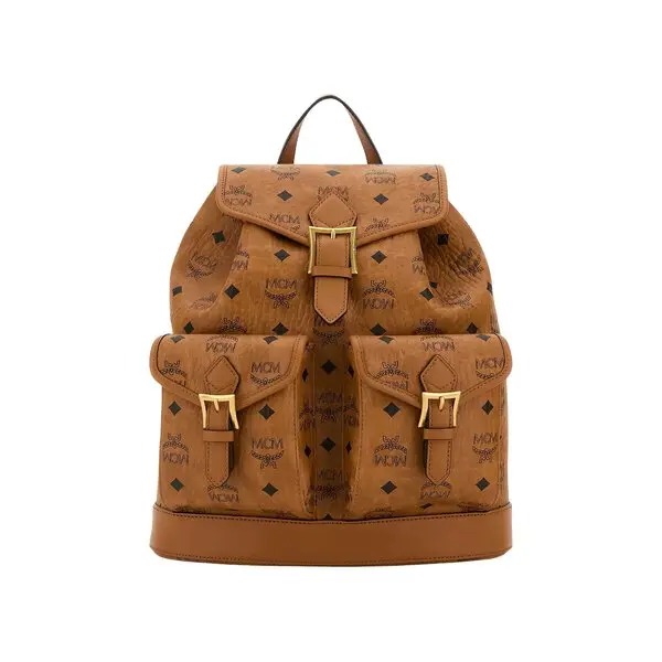 Mcm Aren Vi Small Backpack 'cognac - Tan
