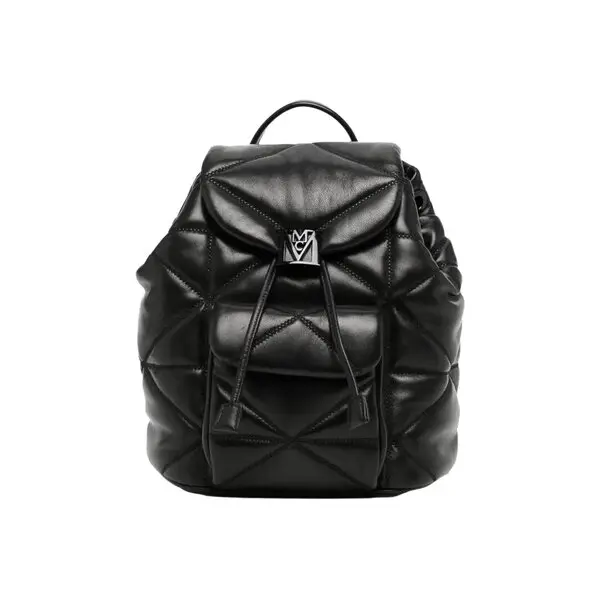 Mcm Travia Leather Backpack Mini Bag - Black