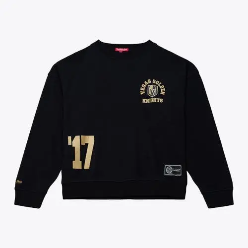 Mitchell & Ness Vegas Golden Knights Crewneck Sweatshirt - Black