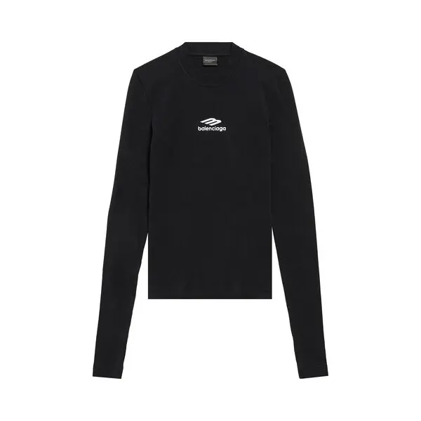 Balenciaga Ski Fitted Crewneck Top /white - Black