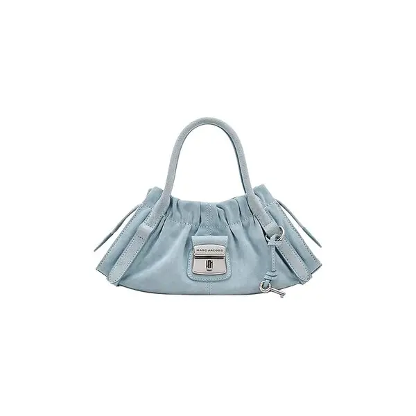 Marc Jacobs Suede Cristina Small Satchel Bag Mist - Blue