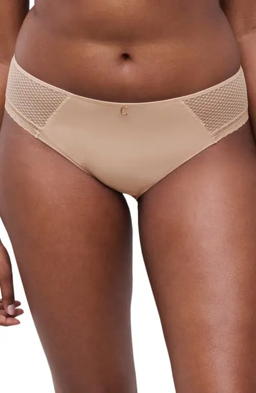 Chantelle Lace Trim Hipster Briefs - Nude Blush