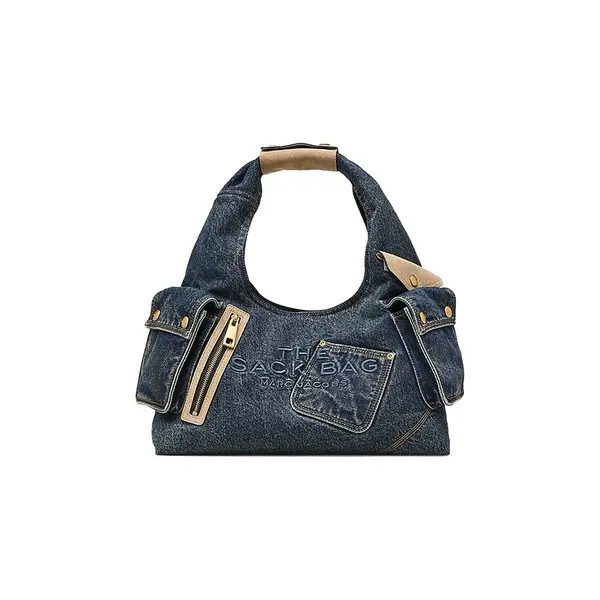 Marc Jacobs Denim Suede Pocket Sack Bag