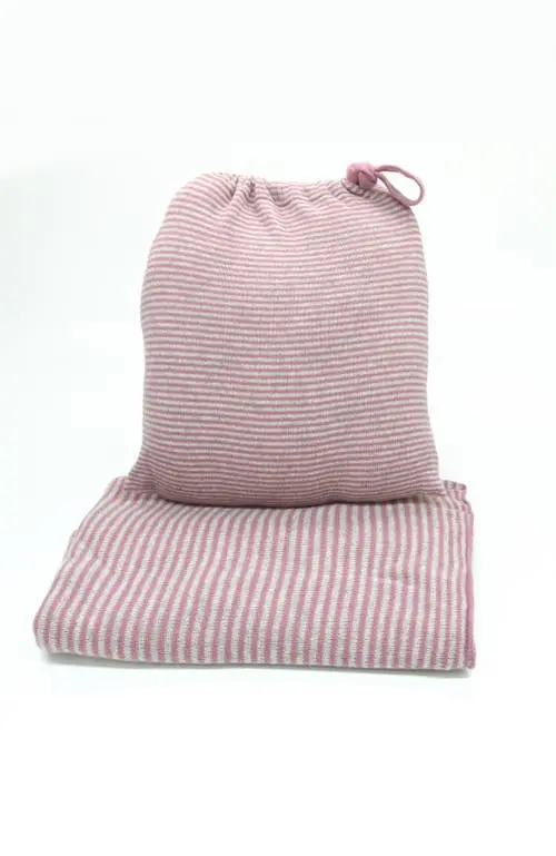 Portolano Cashmere Travel Set - Dusty Rose/light Grey