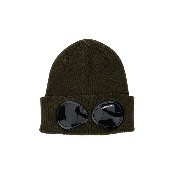 C.P. COMPANY Cotton Goggle Beanie 'ivy - Green
