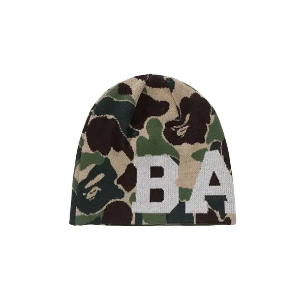 A BATHING APE Abc Camo Knit Cap - Green