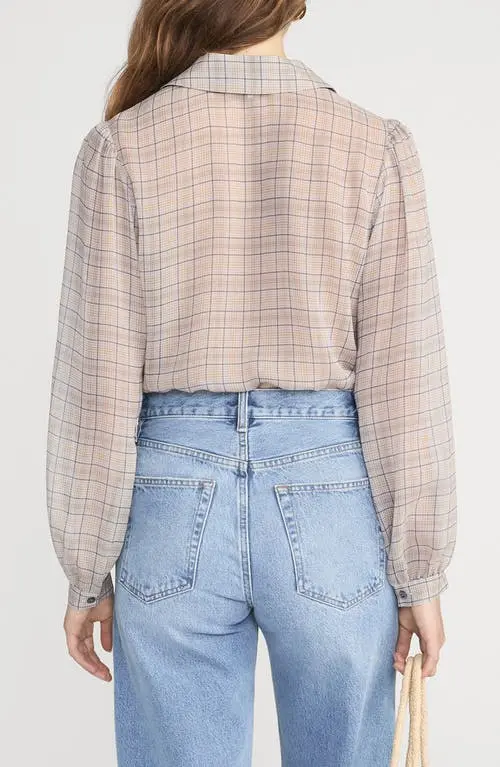 FRAME The Plaid Staple Silk Shirt