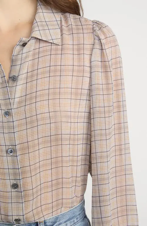 FRAME The Plaid Staple Silk Shirt