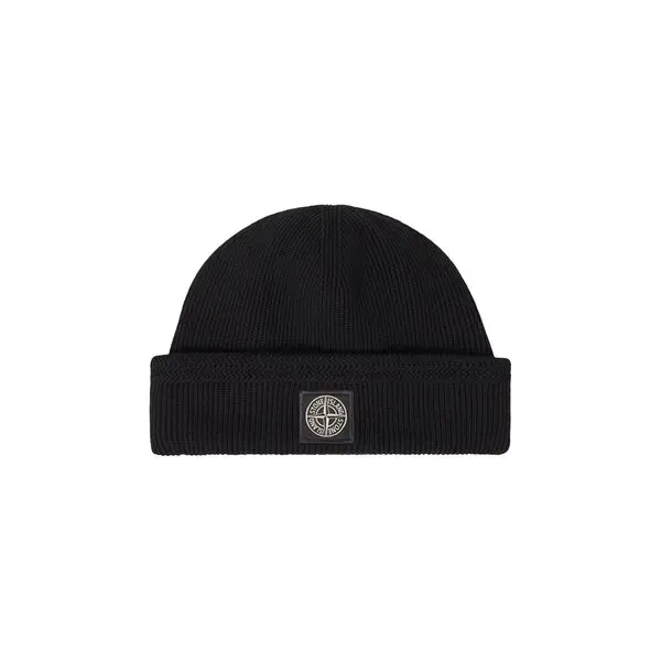 Stone Island Compass Patch Organic Cotton Beanie