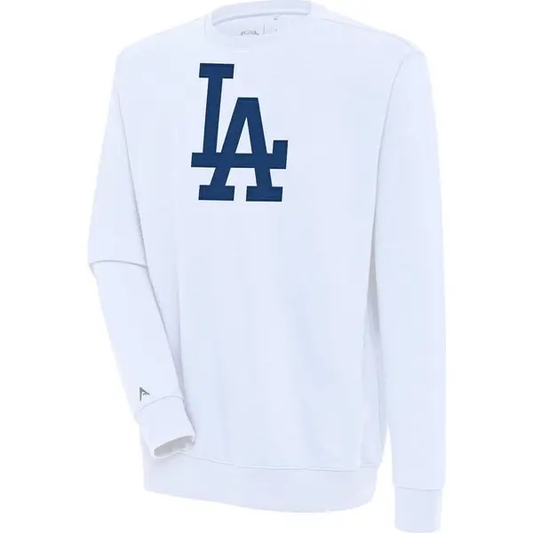 ANTIGUA Los Angeles Dodgers Victory Pullover Sweatshirt - White