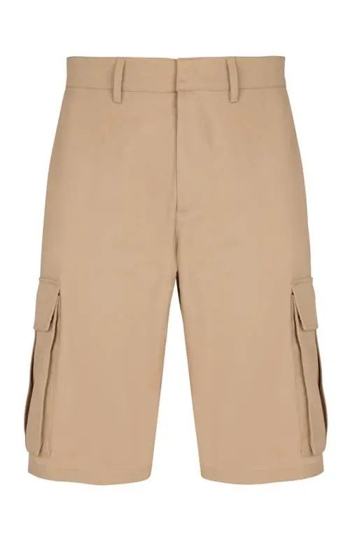 Balmain Cotton Canvas Cargo Bermuda Shorts - Beige
