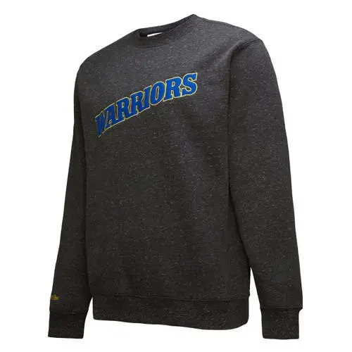 Mitchell & Ness Golden State Warriors Snow Washed Vintage Logo Pullover Sweatshirt