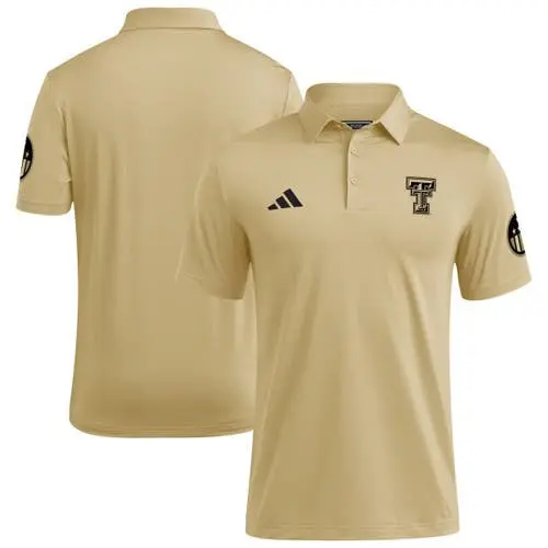 Adidas Texas Tech Red Raiders Salute To Service Ultimate365 Solid Polo - Tan