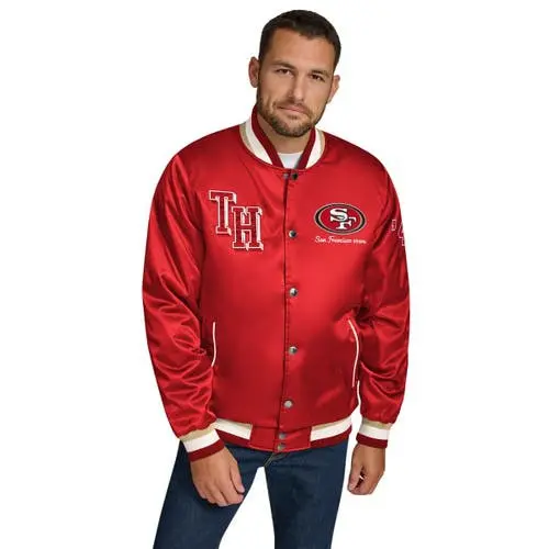 Tommy Hilfiger San Francisco 49ers Dante Full-snap Satin Jacket - Scarlet