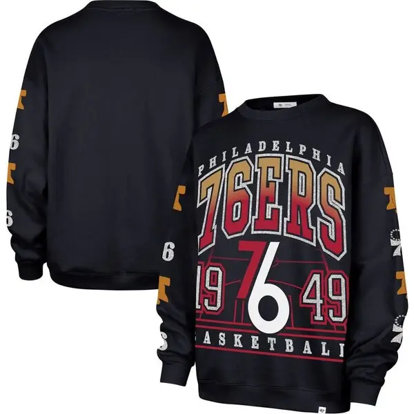 '47 47 Philadelphia 76ers 2025/26 City Edition Go Big Oversized Sweatshirt - Navy