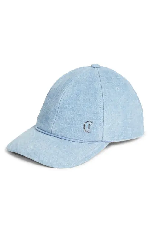 CHRISTIAN LOUBOUTIN Mooncrest Baseball Cap - Ceruleo