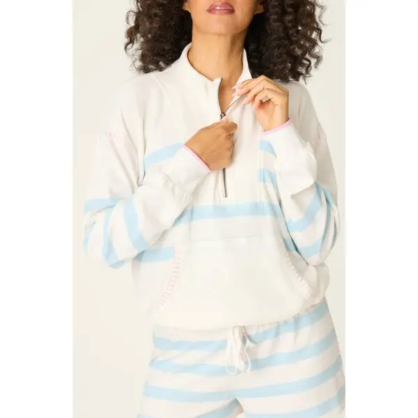 PJ Salvage Pupcation Palms Quarter Zip Pullover