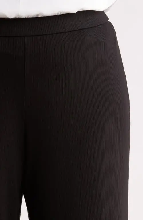 Eileen Fisher Rib Wide Leg Pants - Black