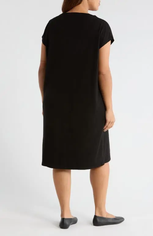 Eileen Fisher Funnel Neck Maxi Dress