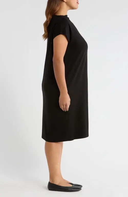 Eileen Fisher Funnel Neck Maxi Dress