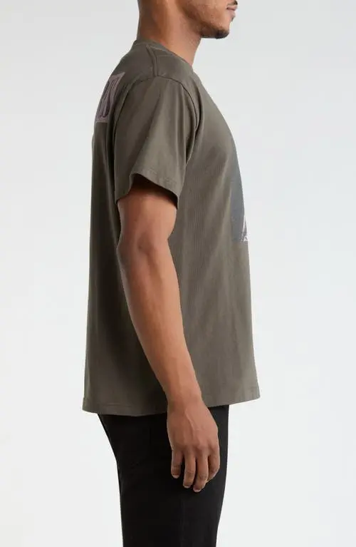 PLEASURES Angel Graphic Print T-shirt - Charcoal