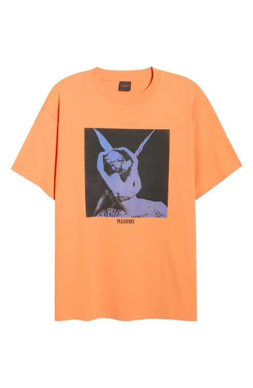 PLEASURES Angel Graphic Print T-shirt - Orange