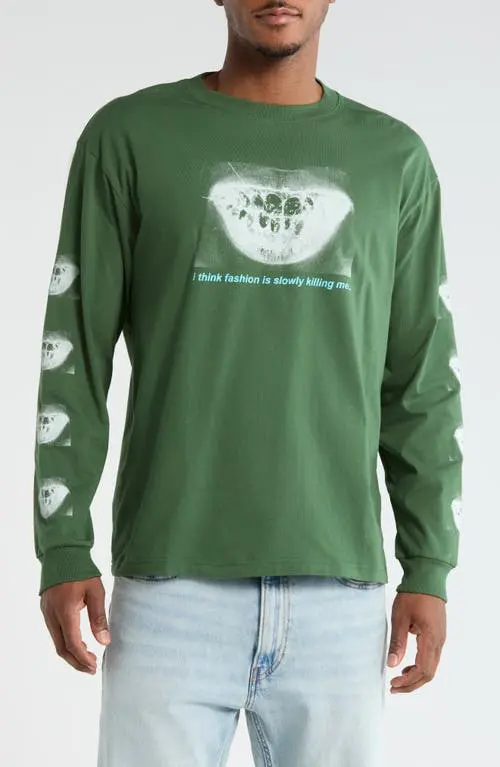 PLEASURES Decay Graphic Print Long Sleeve T-shirt